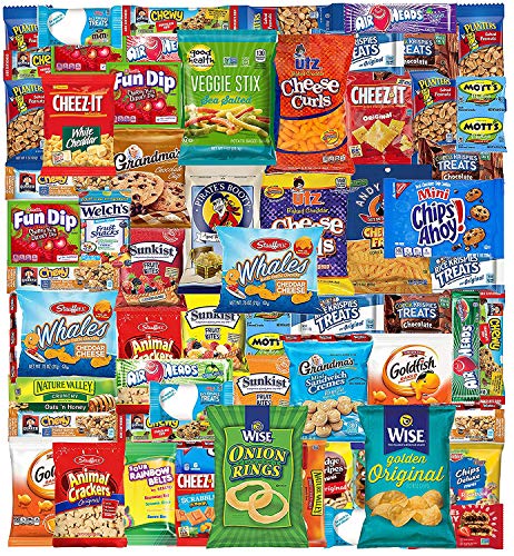 Blue Ribbon Snack Box (55 Count) Snacks Care Package Food ...