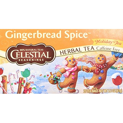 Celestial Seasonings Holiday Tea Gingerbread Spice Herb Tea, 20-...