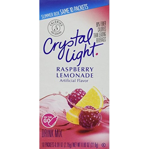 Crystal Light On The Go Raspberry Lemonade Drink Mix, 10-Packet ...