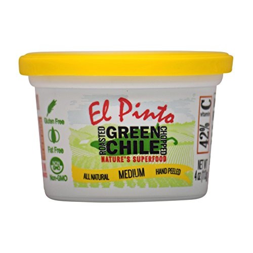 El Pinto Medium Roasted Green Chile Chopped (4 Ounce, 6 ...