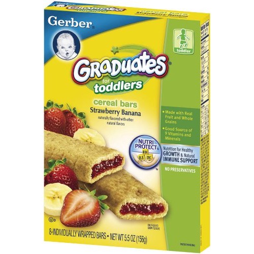 Gerber Graduates Strawberry & Banana Fruit & Cereal ...