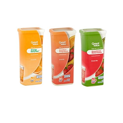 Great Value Drink Mix, Sugar Free, Early Rise Orange, Orange ...