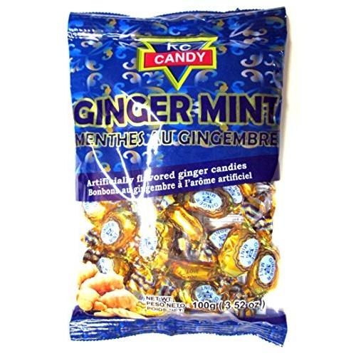 KC Candy Original Ginger Mint Candy (Pack of 3) 3.2 oz Bags