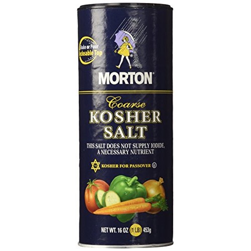 Morton Kosher Salt Coarse, 16 Oz (Pack of 1)