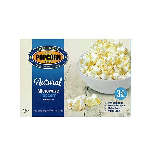 Preferred Popcorn Natural Microwave Popcorn, 36 Pack, Non-GMO ...