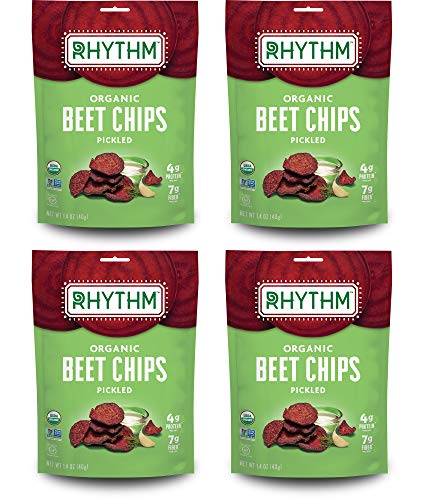 Rhythm Superfoods Beet Chips, Pickled, Organic and Non-GMO,