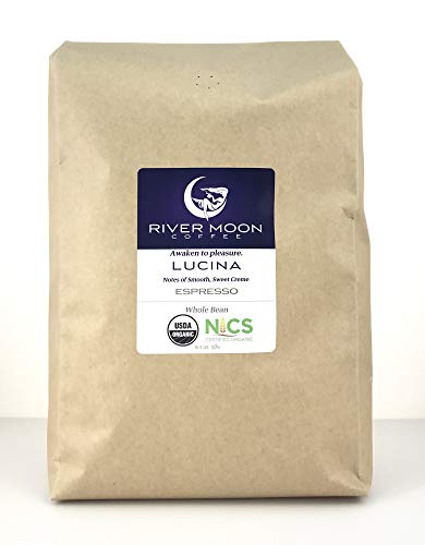 River Moon Coffee, Organic Espresso Beans Whole, 5 lbs.,
