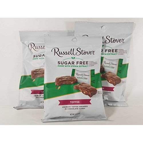 Russell Stover Sugar Free Toffee Squares 3oz Pack of 3