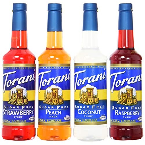 Torani Sugar Free Syrup Soda Flavors Variety Pack, 25.4 Ounces ...