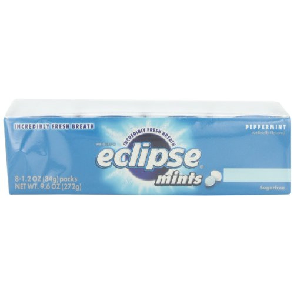 Wrigleys Eclipse Mints Peppermint, 1.2 oz. (Pack of 8)
