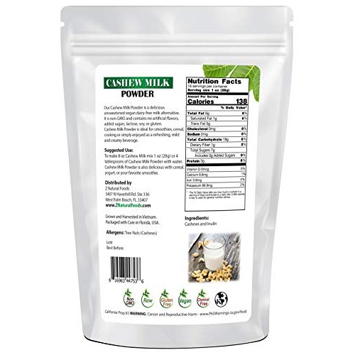 Cashew Milk Powder - Unsweetened & Unflavored - All Natural ...