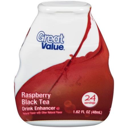 Great Value Raspberry Black Tea Drink Enhancer, 1.62 Fl Oz ...