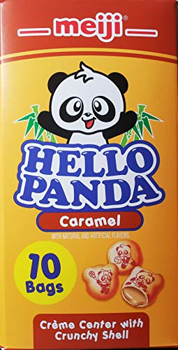 Meiji Hello Panda Family Pack Cookies, Caramel, 9.1 oz (10 ...