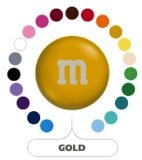 M&M's Gold Milk Chocolate Candy 5LB Bag (Bulk)