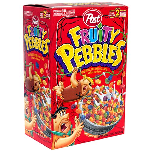 Fruity Pebbles Cereal Box Side