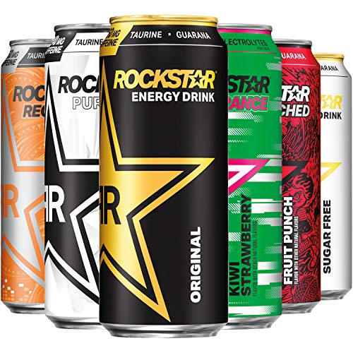 Rockstar Energy Drink, 6 Flavor Sampler Variety Pack, 16oz ...